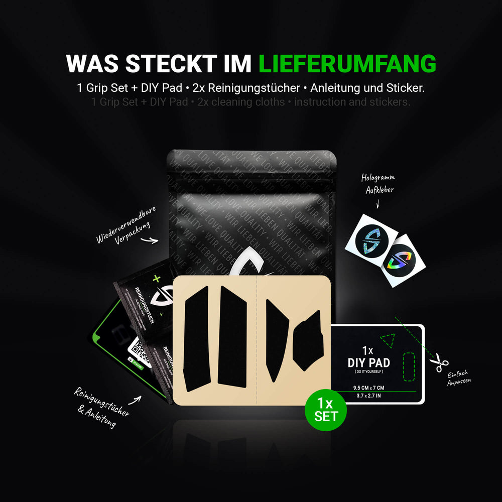 SensoryBoost® Grip Tape Set + Pad für Logitech G502 Hero & Lightspeed ...